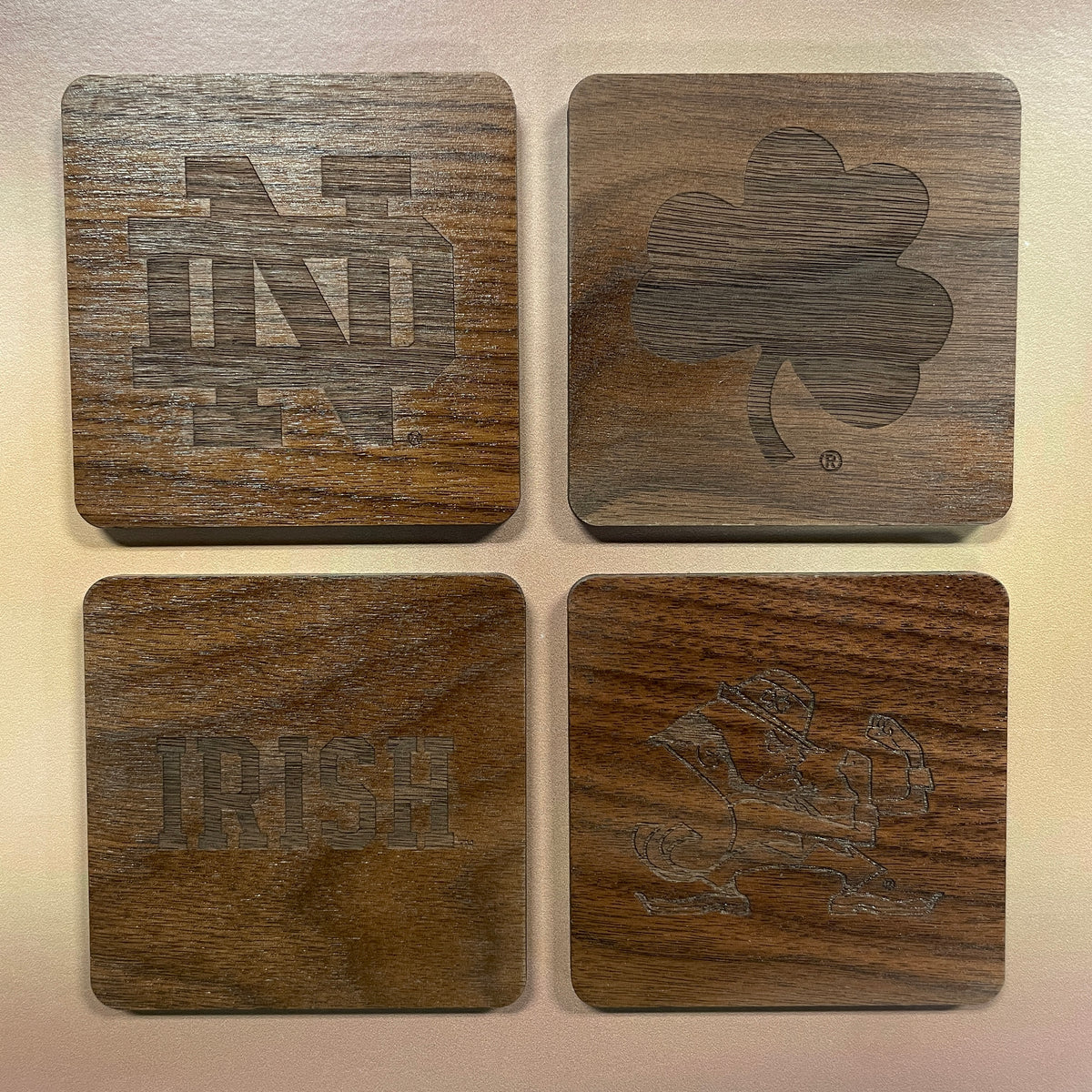 Notre Dame Premium Coaster Sets – Irish Woodworks